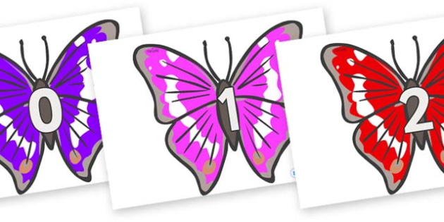 Numbers 0-31 on Emperor Butterflies (teacher made)