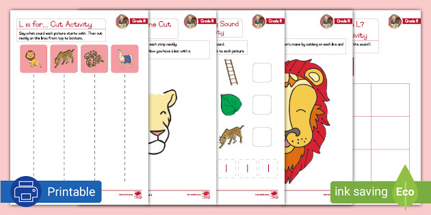 Letter L Cut and Paste Activities (teacher made)