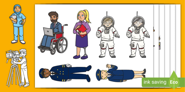 FREE! - Beroepen Cut-Outs (teacher made)