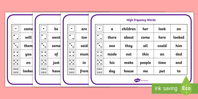 High Frequency Roll and Read Mats (teacher made)