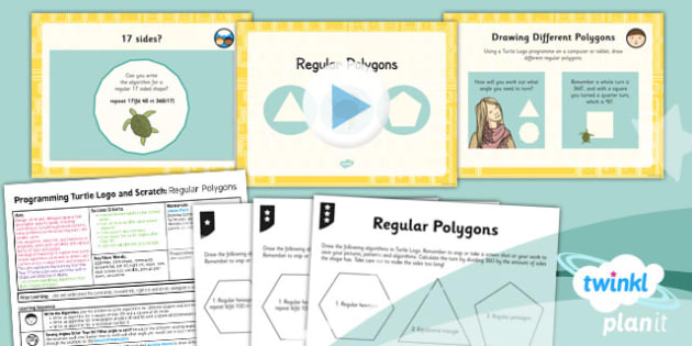 Computing Programming Turtle Logo And Scratch Regular Polygons Year 3