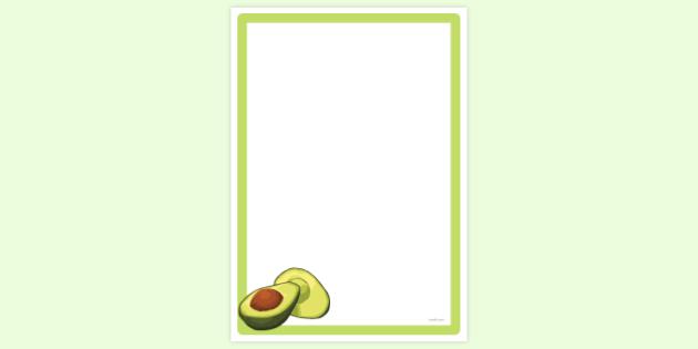 FREE! - Simple Blank Avocado Page Border | Twinkl