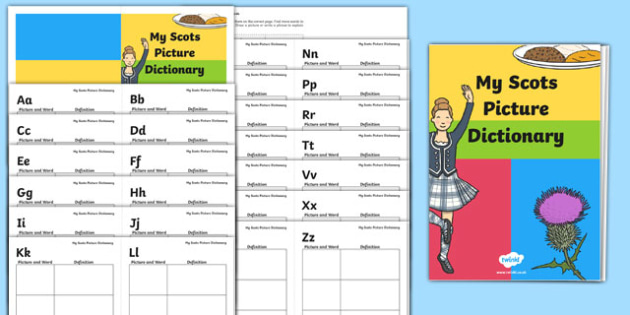 A Scots Picture Dictionary (teacher made)