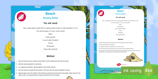 Beach Sensory Bottle (teacher made)
