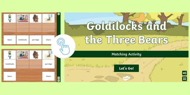 Goldilocks and the Three Bears Matching Activity