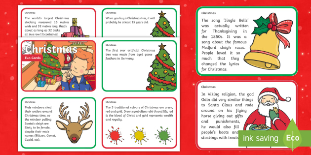 Christmas Fact Cards - Wales
