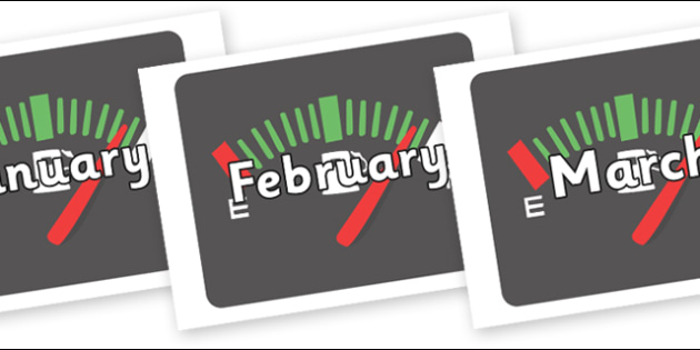 Months of the Year on Dials (Teacher-Made)