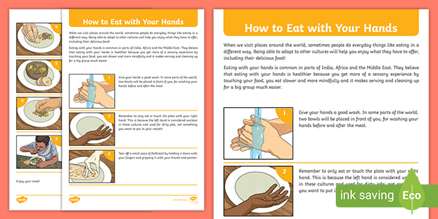 How to Eat with Your Hands Step-by-Step Instructions