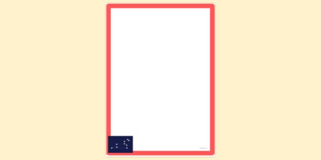 Simple Blank Leo Page Border | Page Borders | Twinkl