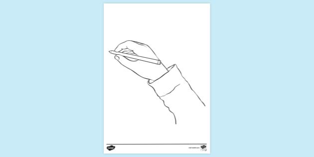 FREE! - Childs Hand Writing Colouring Sheet | Colouring Sheets