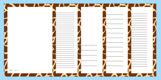 Giraffe Skin Page Borders (Teacher-Made)