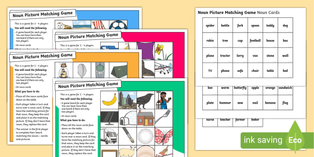 Noun Picture Matching Game (teacher made)