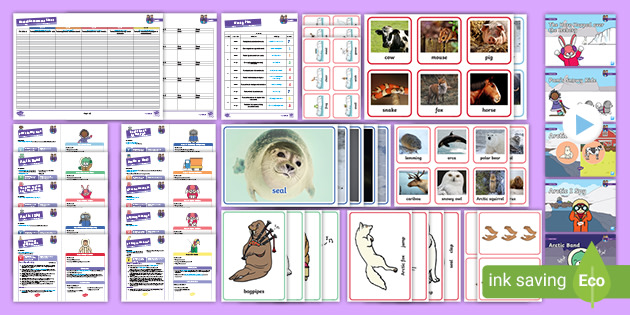 Phonics Level 1 Week 23 - Arctic Animals Weekly Lesson Pack