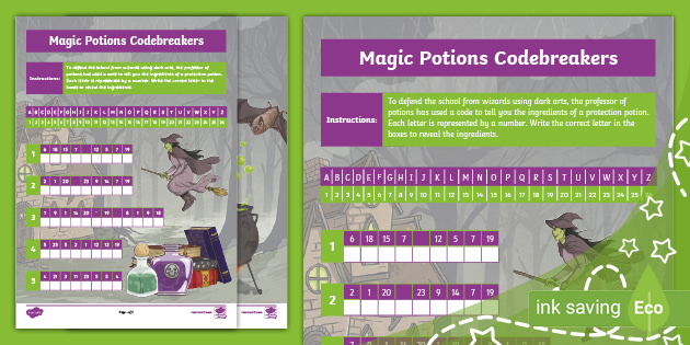 Magic Potion Codebreakers (Ages 7 - 11) (teacher made)