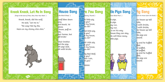 The Three Little Pigs Songs (teacher made)