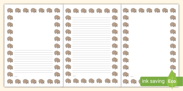 Wombat Page Borders (teacher made)