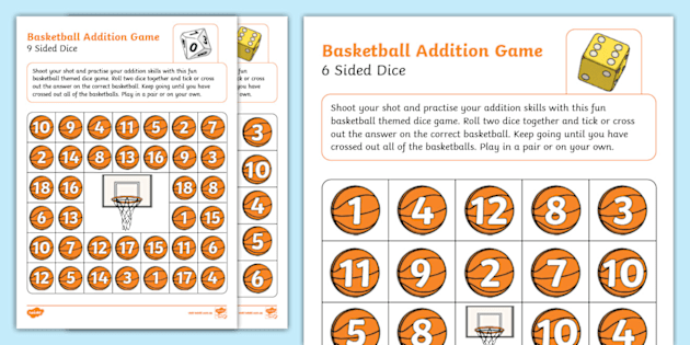 Basketball Multiplication Slam Dunk