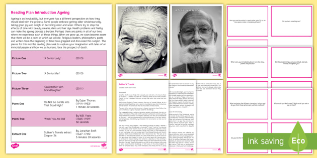 Elderly Care - Reading Plan Resource Pack (teacher made)