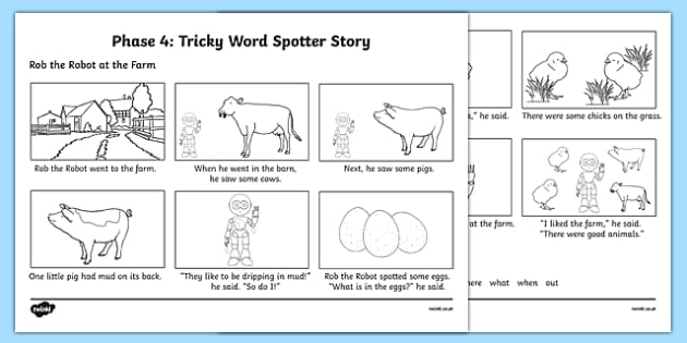 Phase 4 Tricky Word Spotter Story (teacher made)