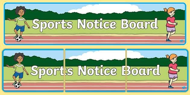 Sports Notice Board Display Banner | Classroom Sports Banner