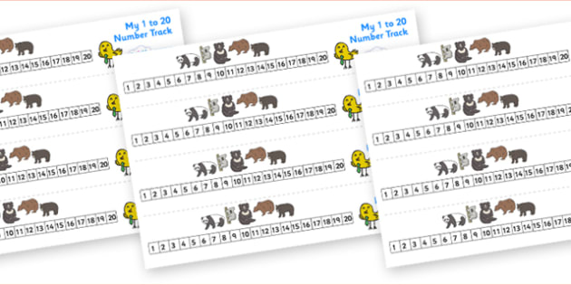 FREE! - Bears Number Track (1-20) (teacher made)