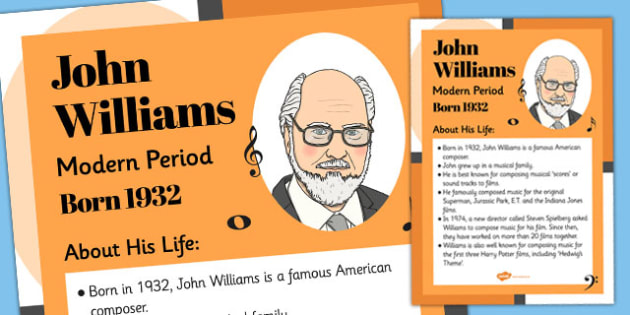 John Williams Display Poster (teacher made)