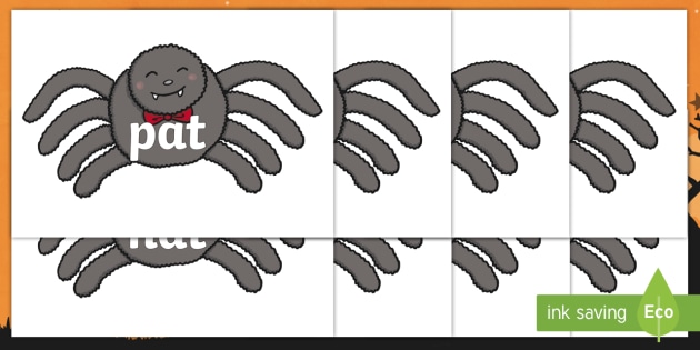 Halloween Words on Spiders (teacher made)