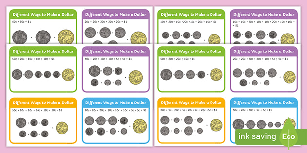 Different Ways to Make a Dollar Display Cards (teacher made)