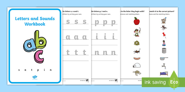 Letters and Sounds Workbook SATPIN | Phonics (teacher made)