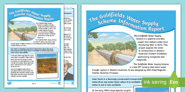 The Goldfields Water Supply Scheme Information Report