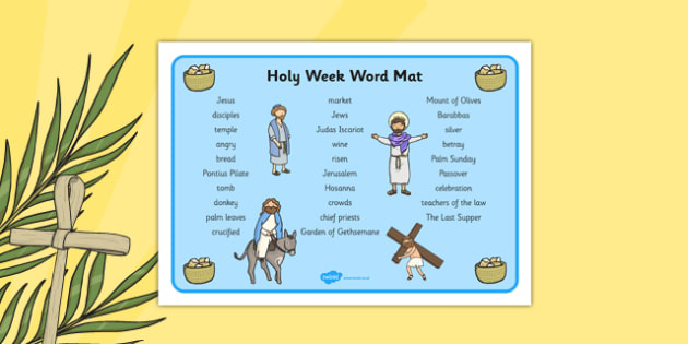 Holy Week KS1 Pack Word Mat (teacher made)