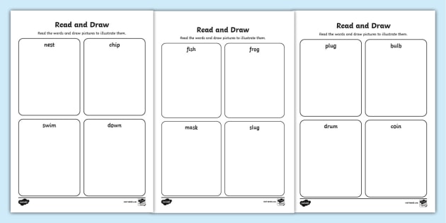 Cvcc And Ccvc Worksheets Read And Draw Teacher Made
