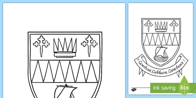 Kerry Crest Colouring Page