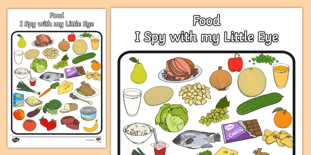 Food Themed I Spy With My Little Eye Activity (teacher made)