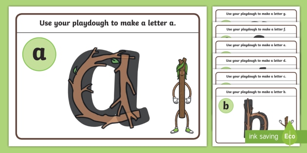 Mr Twig Alphabet Playdough Mats (teacher made)