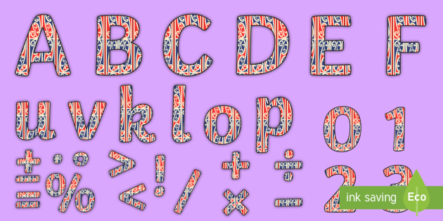 Te Reo Māori Font Display Lettering (teacher made)