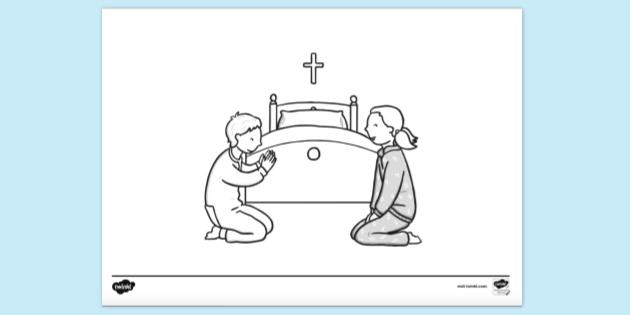 FREE! - Christian Kids Colouring Page (teacher made)