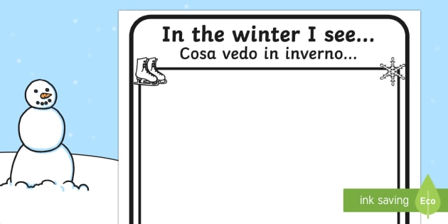 Winter Writing Frames | twinkl.com.au