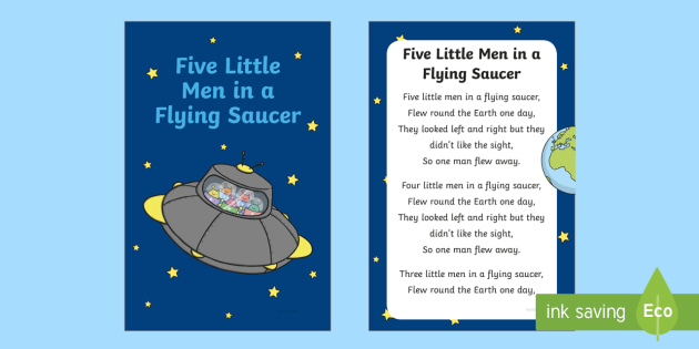 Five Little Men in a Flying Saucer Nursery Rhyme IKEA Tolsby/Fiestad Frame
