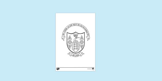 FREE! - Clare GAA Crest Colouring Sheet | Colouring Sheets | Twinkl