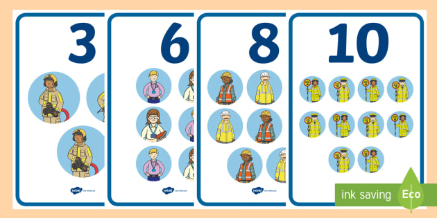 People Who Help Us Number Display Posters