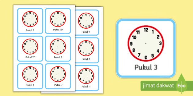 Tuliskan Waktu di Jam (teacher made)