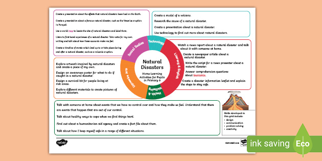 Natural Disasters P6 Mini Home Learning Topic (teacher made)