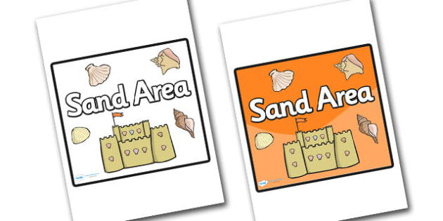 FREE! - 👉 Sand Area Sign (teacher made)