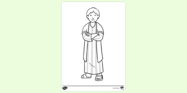 FREE! - The Good Son Is Jealous Colouring Sheet