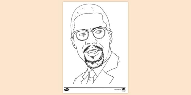 FREE! - Malcolm X Colouring Sheet (teacher made)