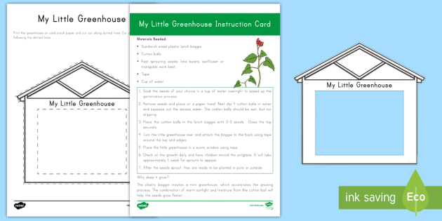 My Little Greenhouse Activity Pack - Early Childhood Plants, Pre-K Plants