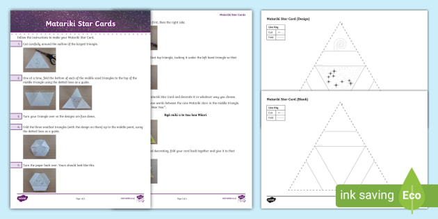 Matariki Star Cards Craft (Teacher-Made)