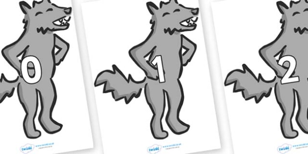 Numbers 0-31 on Wolf (teacher made)