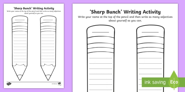 Sharp Bunch Writing Worksheet / Worksheet (teacher made)